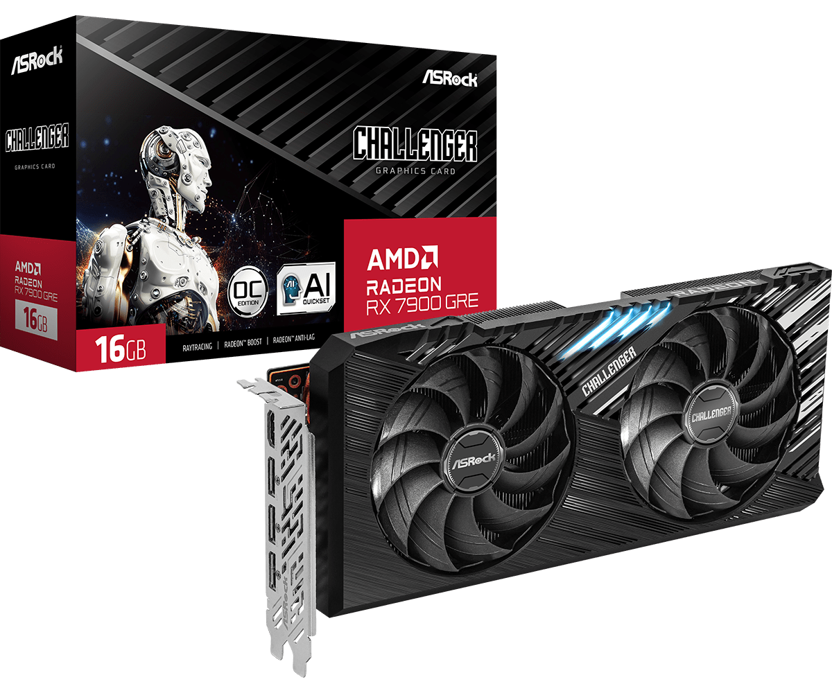 华擎科技 > AMD Radeon™ RX 7900 GRE Challenger 16GB OC